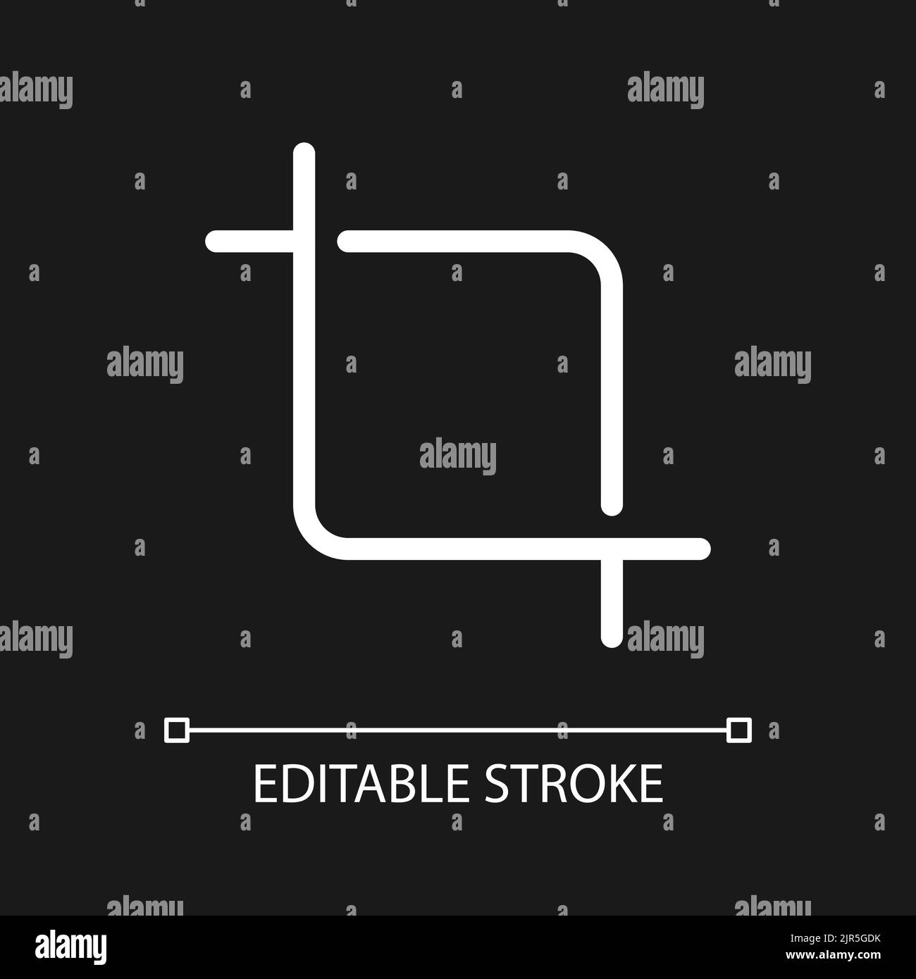 Crop picture pixel perfect white linear ui icon for dark theme Stock ... Crop picture pixel perfect white linear ui icon for dark theme Stock ...