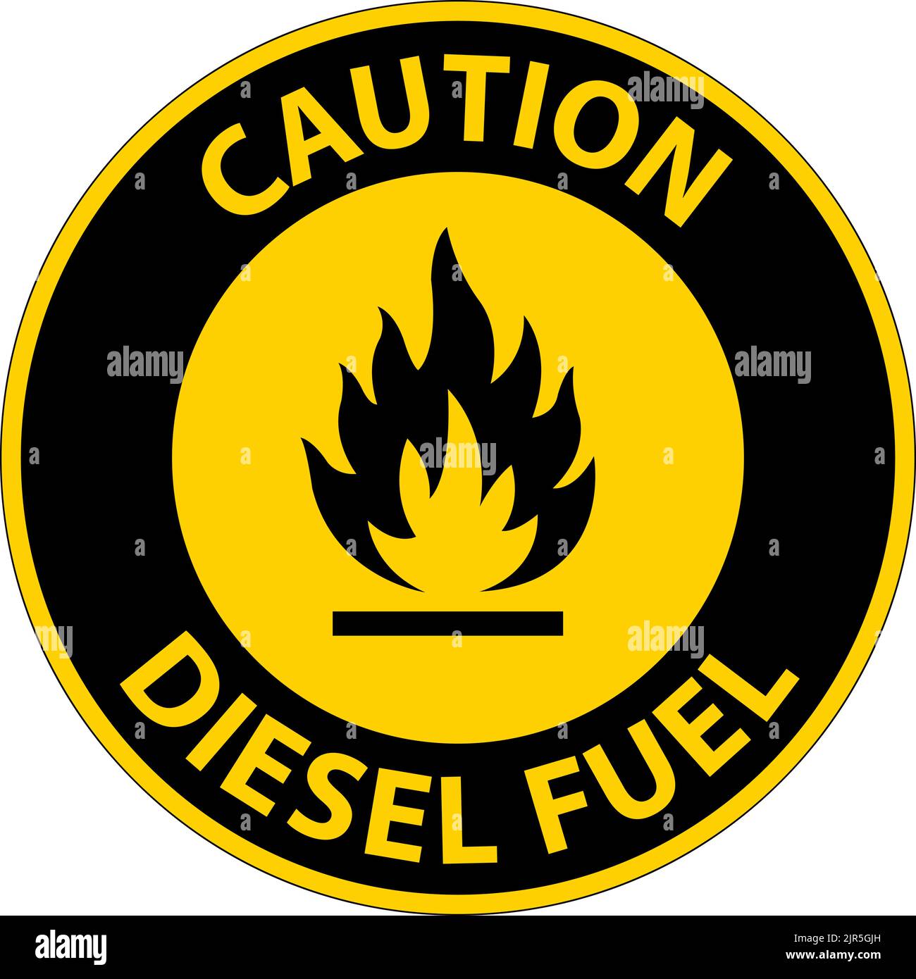 Caution Diesel Fuel Sign On White Background Stock Vector Image & Art ...