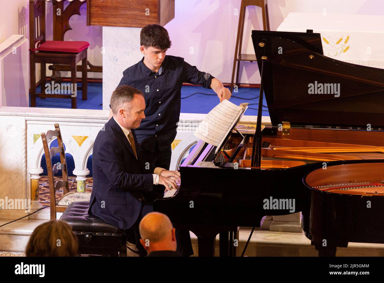 Two Piano Concert in a Church. Valentia Island, County Kerry, Ireland ...