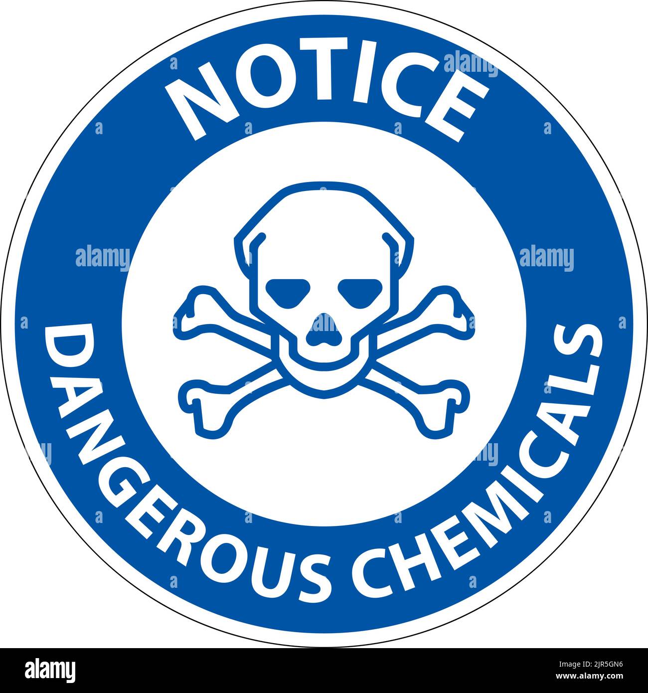 Notice Dangerous Chemicalsl Sign On White Background Stock Vector Image ...
