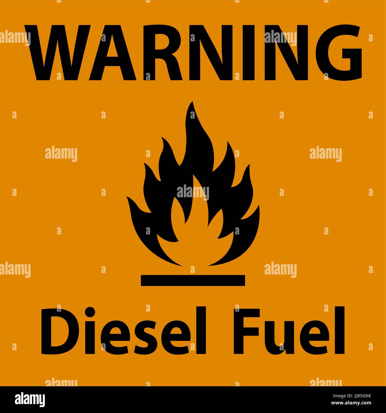 Warning Diesel Fuel Sign On White Background Stock Vector Image & Art ...