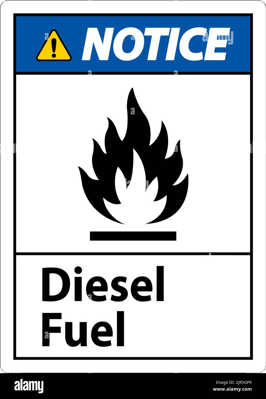 Notice Diesel Fuel Sign On White Background Stock Vector Image & Art ...
