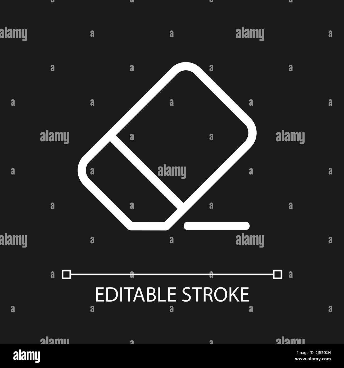 Eraser pixel perfect white linear ui icon for dark theme Stock Vector Image & Art - Alamy