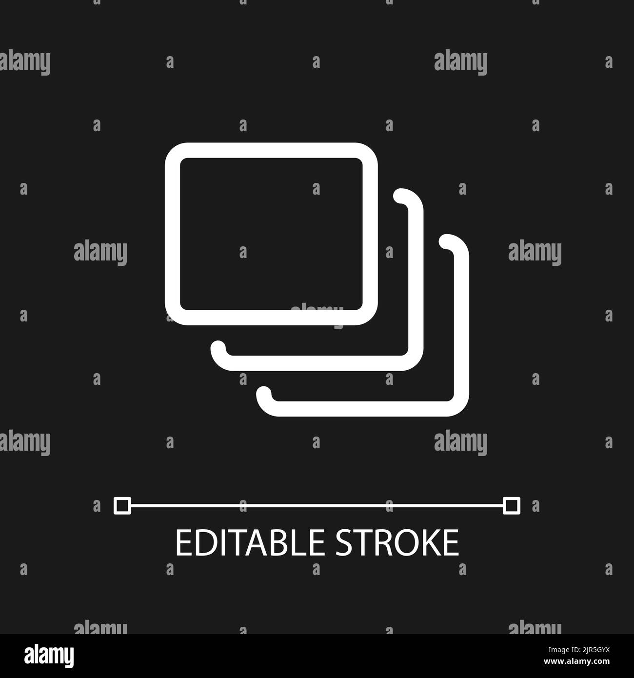 Series of layers pixel perfect white linear ui icon for dark theme Stock Vector Image & Art - Alamy