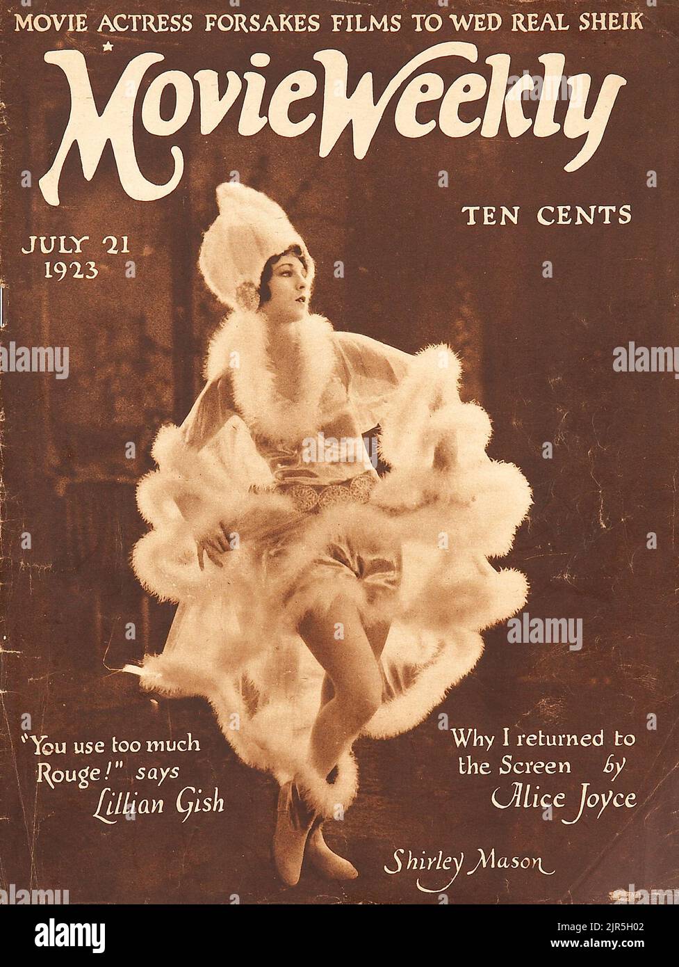 Movie Weekly (July 21, 1923). Magazine cover - Shirley Mason Stock ...