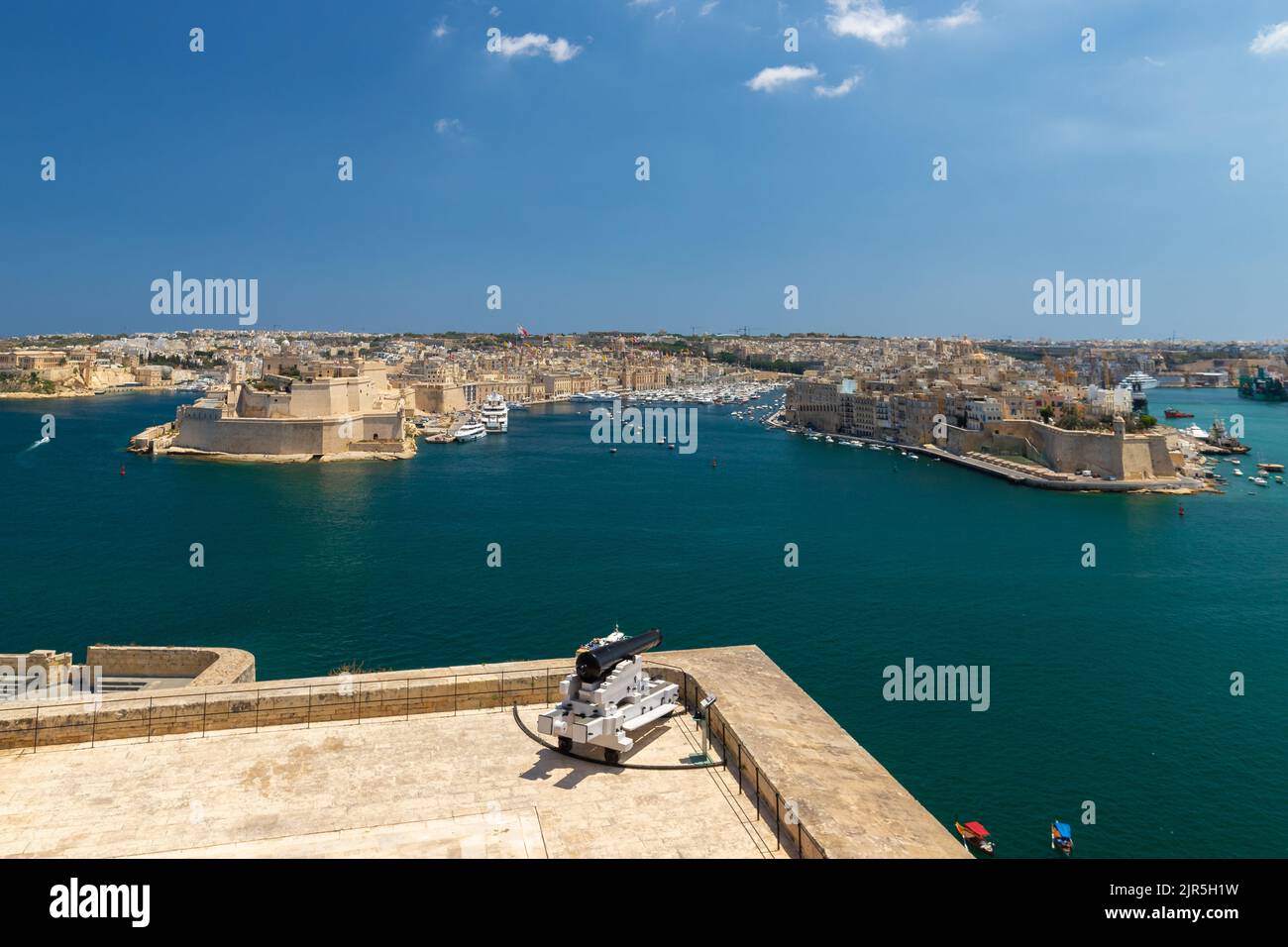 A typical view from Valetta, the capital of Malta and a UNESCO world ...