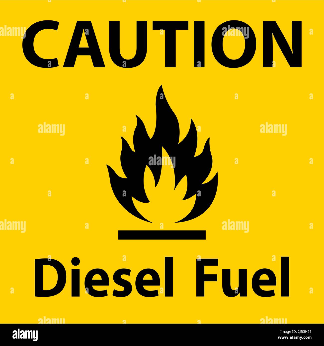 Caution Diesel Fuel Sign On White Background Stock Vector Image & Art ...