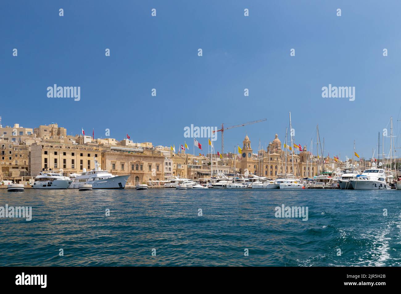 A typical view from Valetta, the capital of Malta and a UNESCO world ...