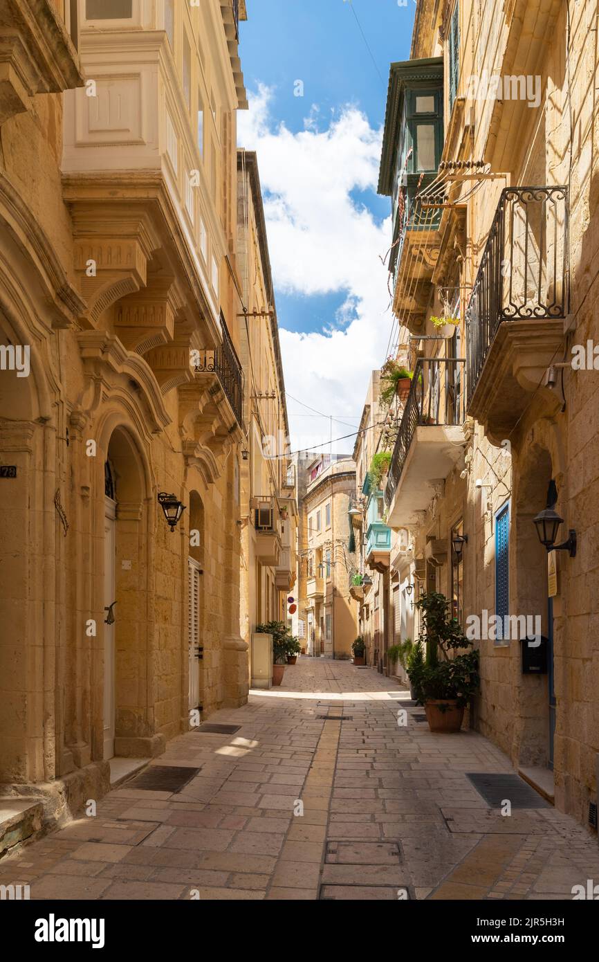 A typical view on Valetta, the capital of Malta and UNESCO world ...