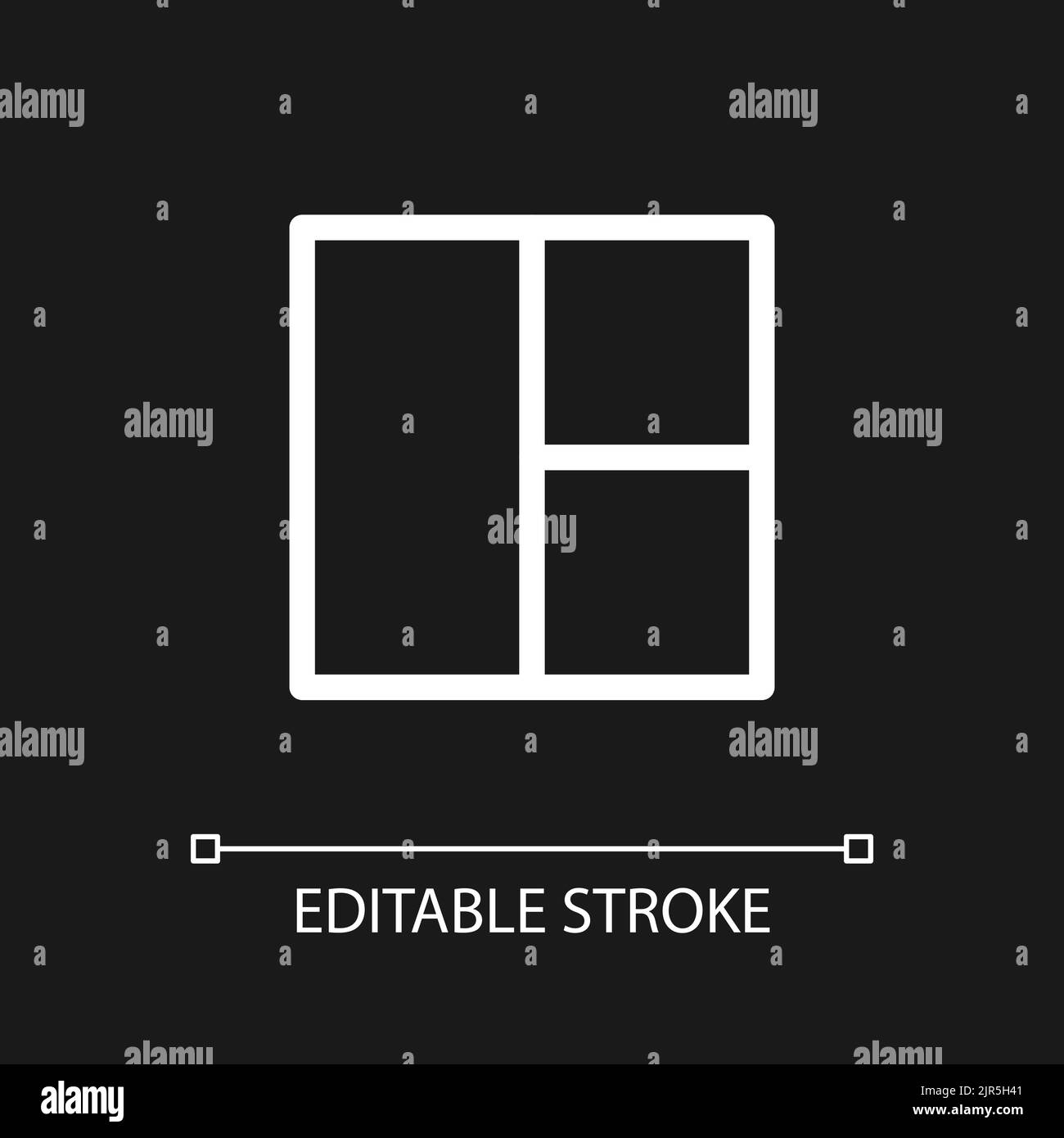 Photo collage pixel perfect white linear ui icon for dark theme Stock Vector Image & Art - Alamy