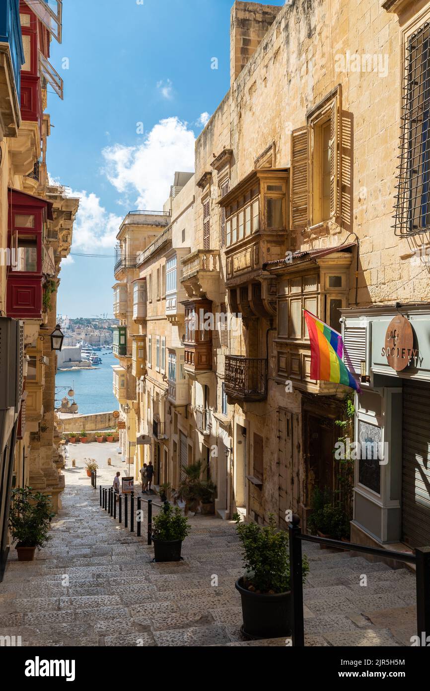 A typical view on Valetta, the capital of Malta and UNESCO world ...