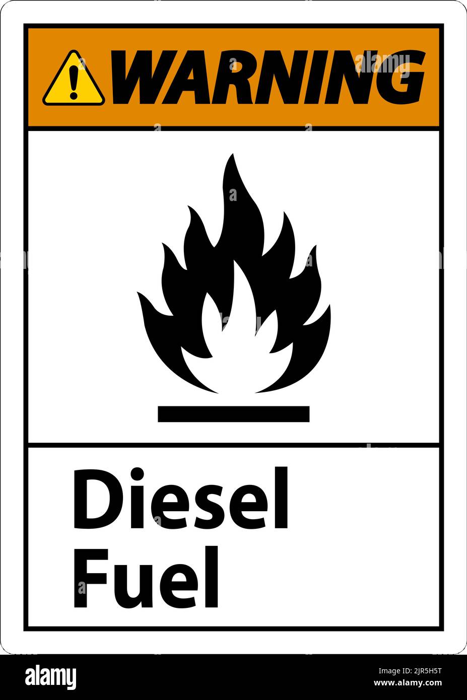 Warning Diesel Fuel Sign On White Background Stock Vector Image & Art ...