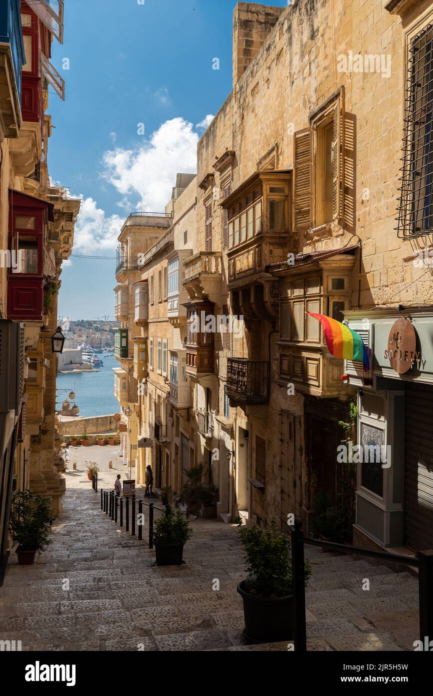 A typical view on Valetta, the capital of Malta and UNESCO world ...