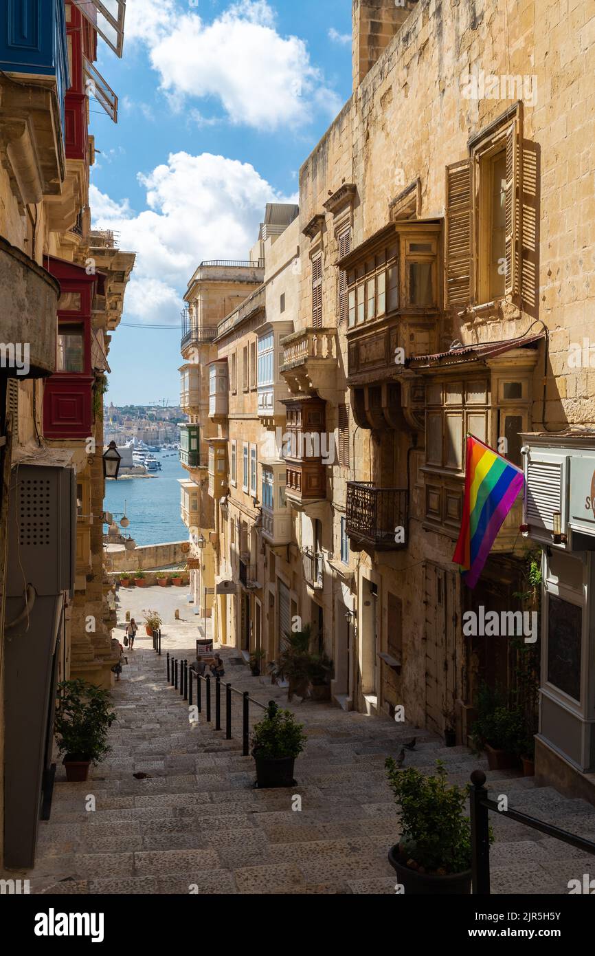 A typical view on Valetta, the capital of Malta and UNESCO world ...