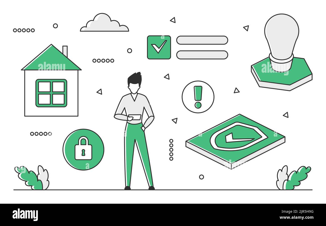 Home security hardware system. Protection smart alarm, building ...