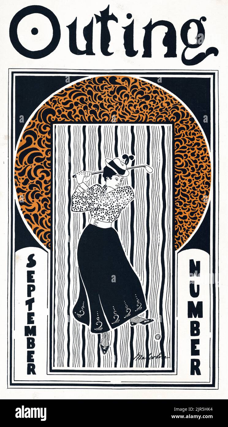 September number of Outing magazine, September edition, 1896. Woman ...