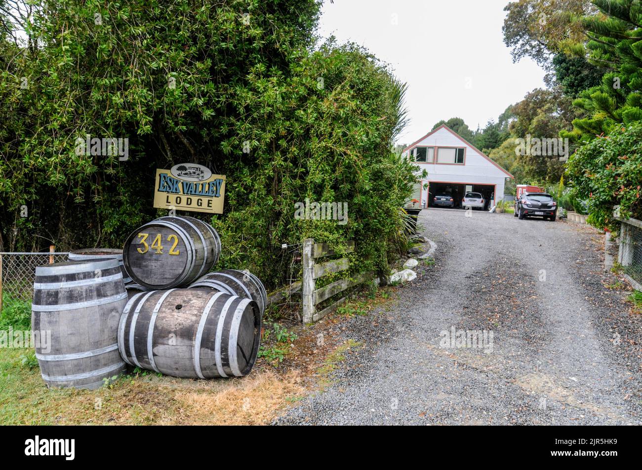 Esk Valley Lodge wine estate at Bay View near Napier in the Hawkes Bay ...
