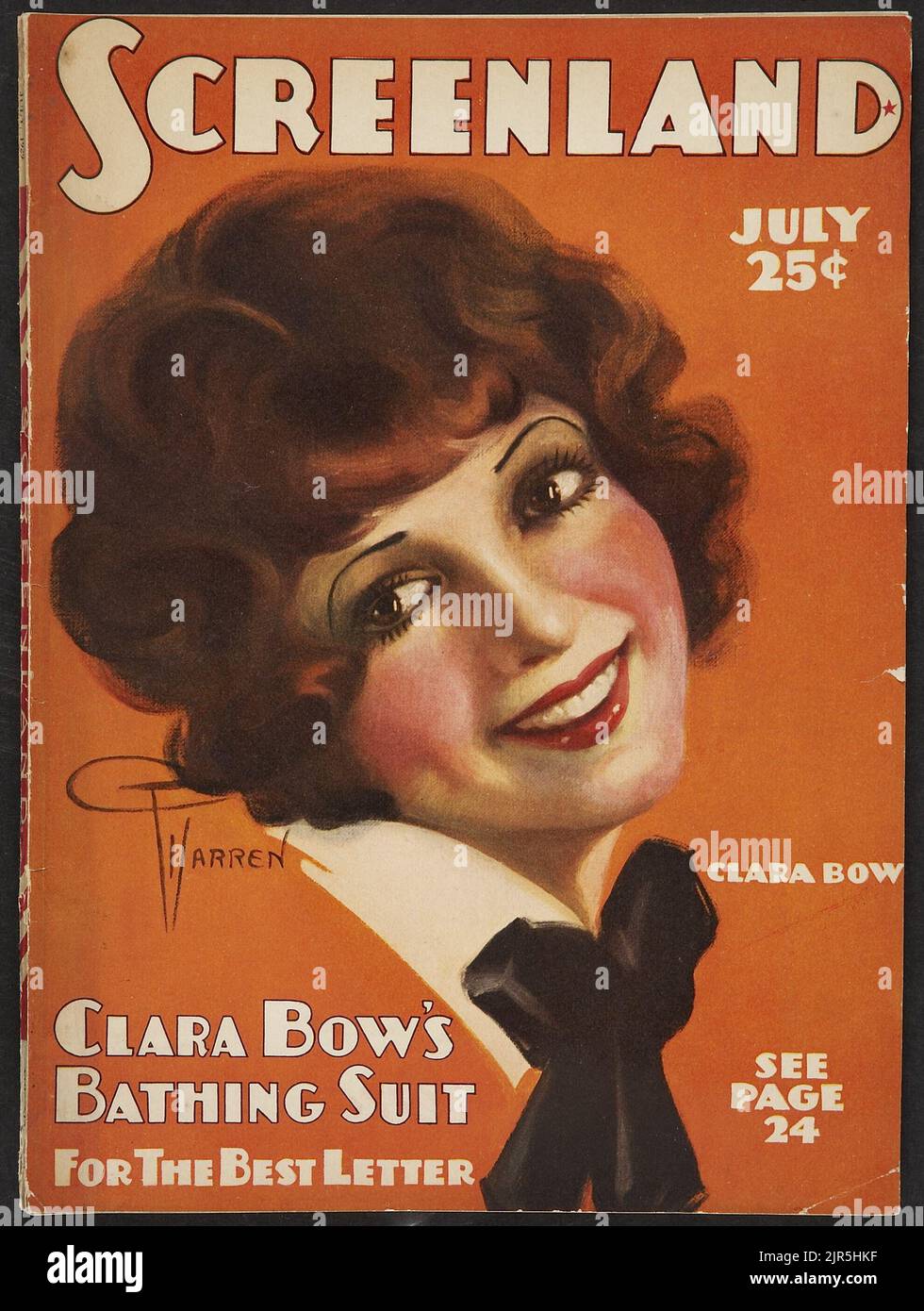 Screenland Magazine (1925). Magazine cover feat Clara Bow Stock Photo ...