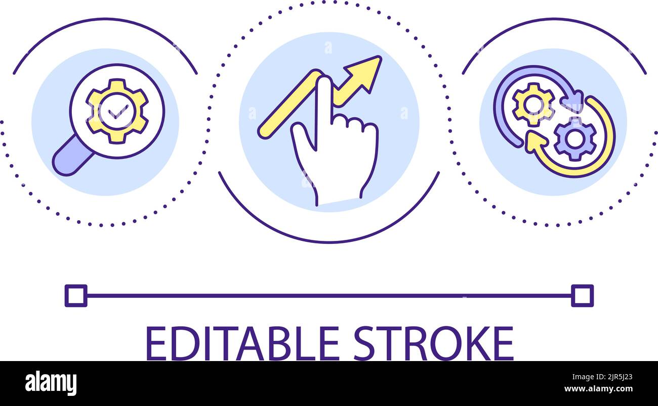Improving performance process loop concept icon Stock Vector Image ...