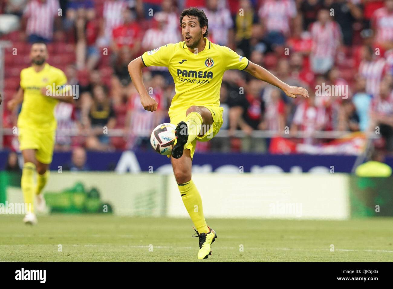 Madrid, Spain. 21/08/2022, Villarreal CF's Daniel Parejo during La Liga ...