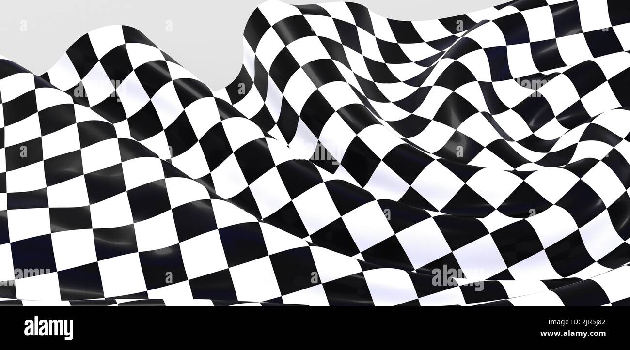 A 3d rendering of finish flag background Stock Photo - Alamy