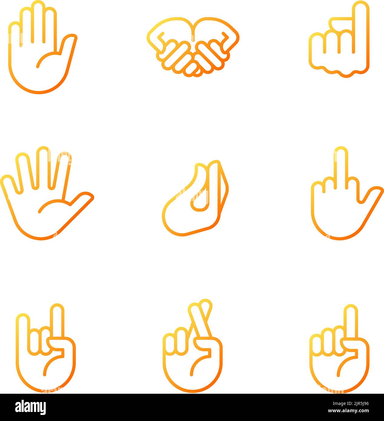 Gestures expression pixel perfect gradient linear vector icons set Stock Vector Image & Art - Alamy