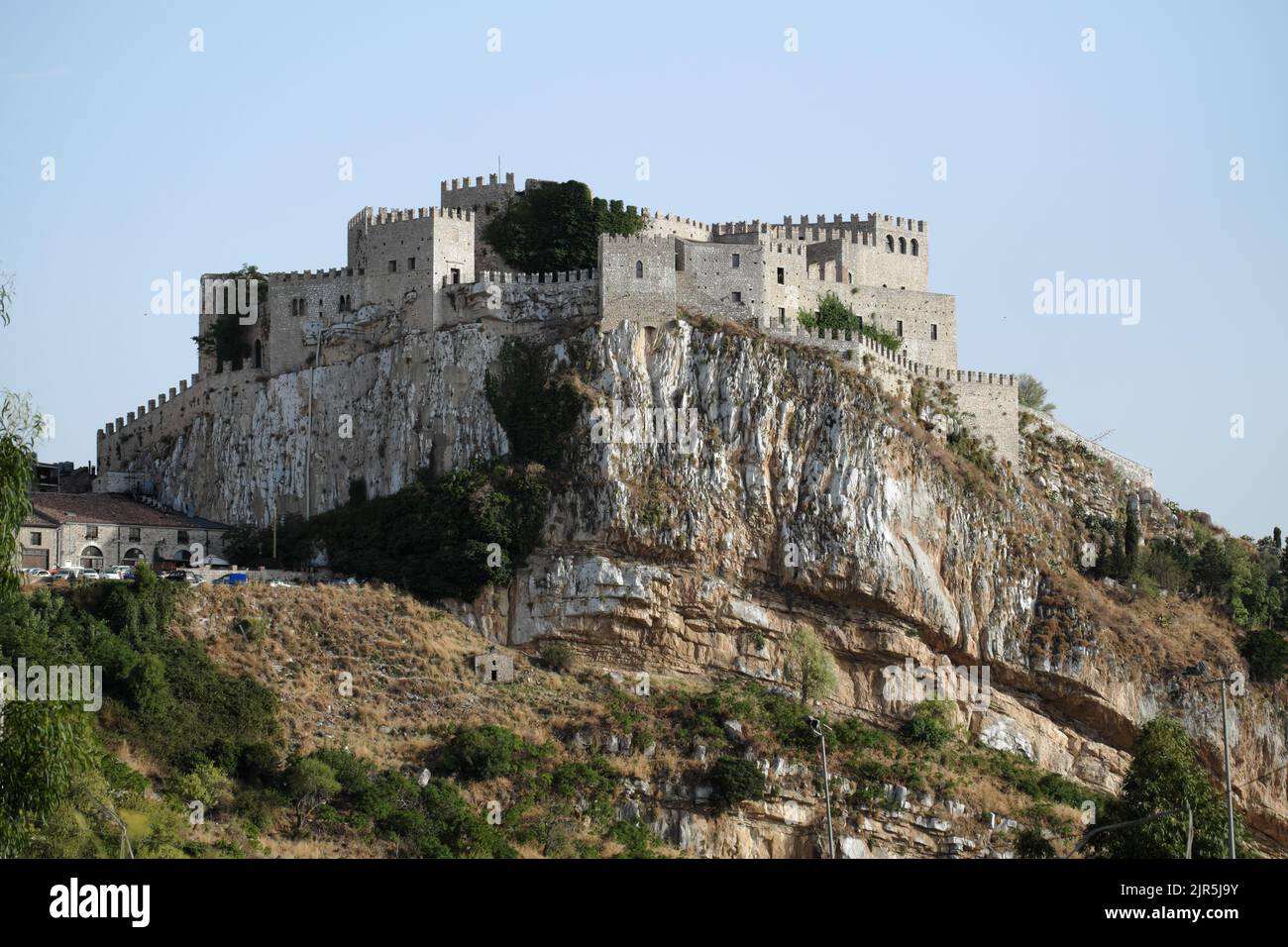 Medieval Castle of Caccamo Old Town in western Sicily, Italy Stock ...