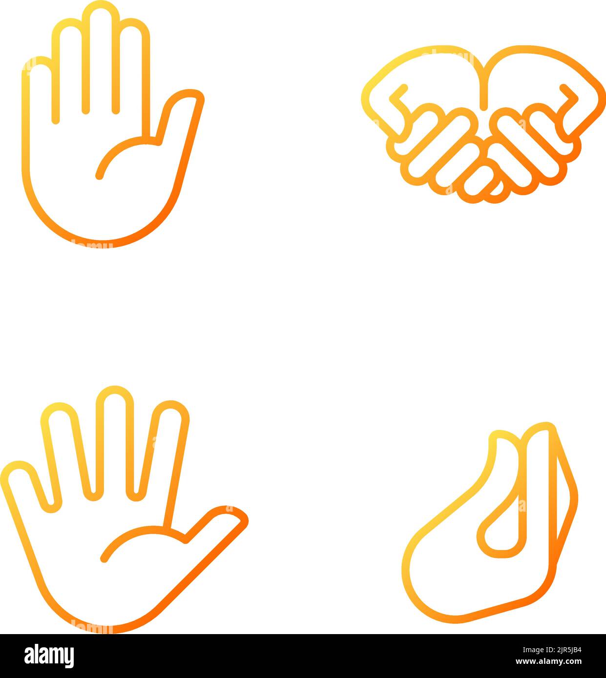 Conveying information by gestures pixel perfect gradient linear vector icons set Stock Vector ...