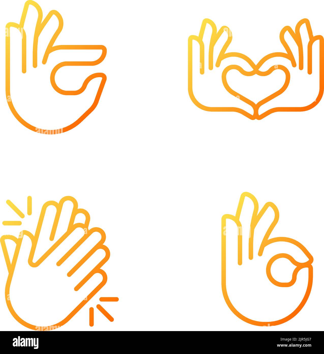 Body language signals pixel perfect gradient linear vector icons set Stock Vector Image & Art ...