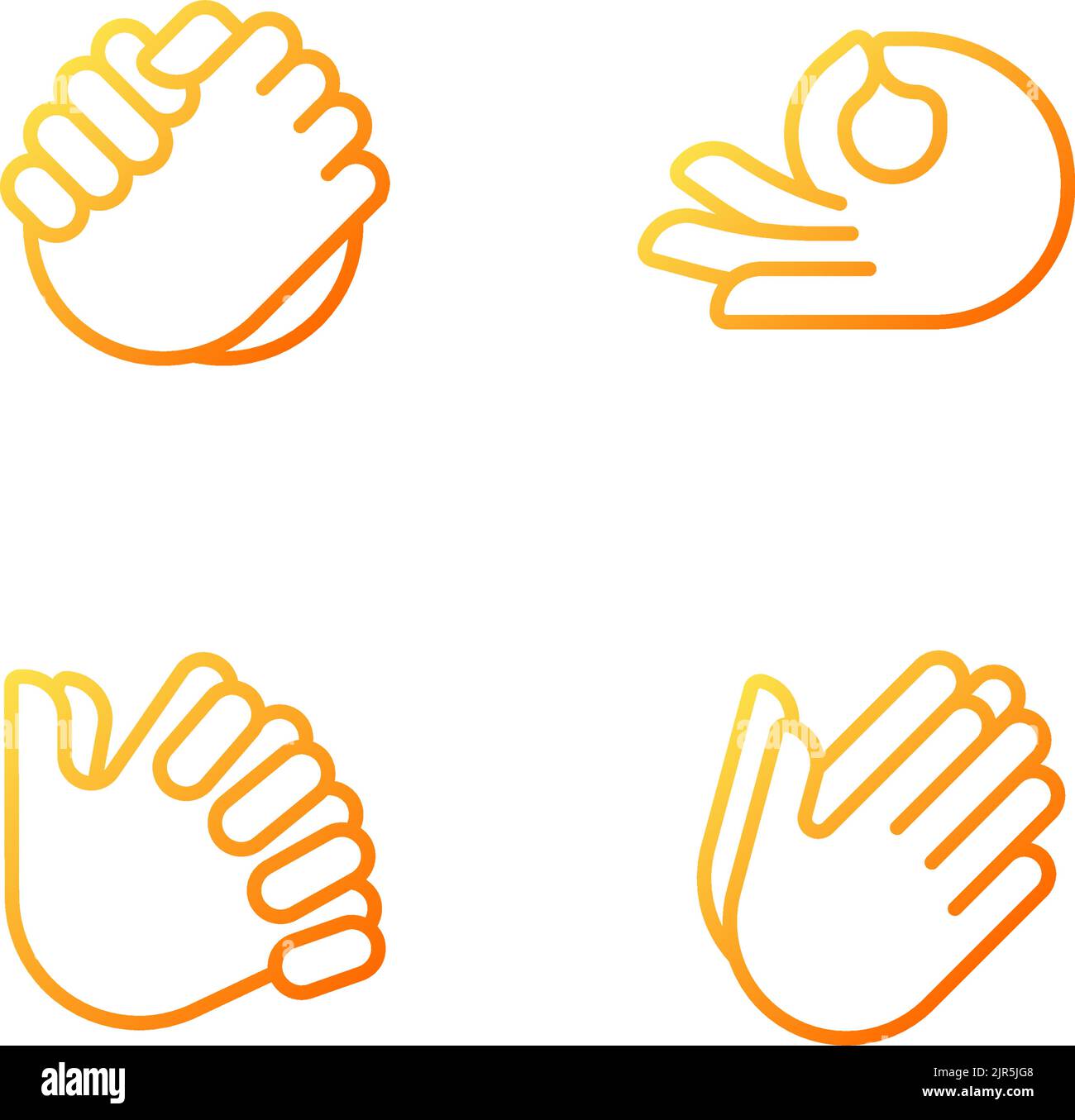 Gestures communication pixel perfect gradient linear vector icons set Stock Vector Image & Art ...