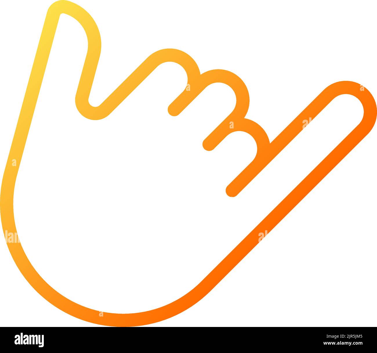 Shaka sign pixel perfect gradient linear vector icon Stock Vector Image ...