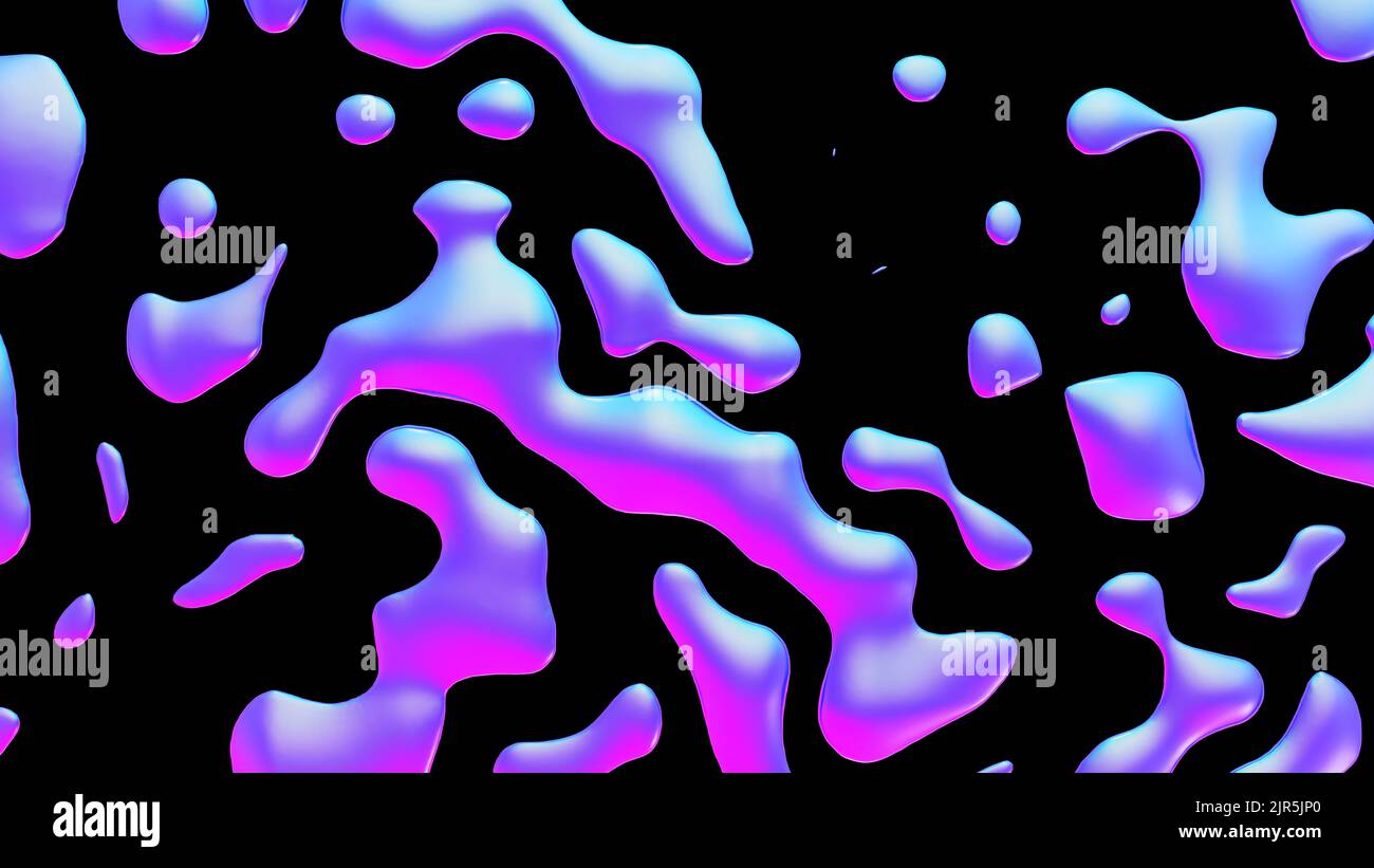Fluid metallic drops y2k background. Dynamic iridescent retrowave ...