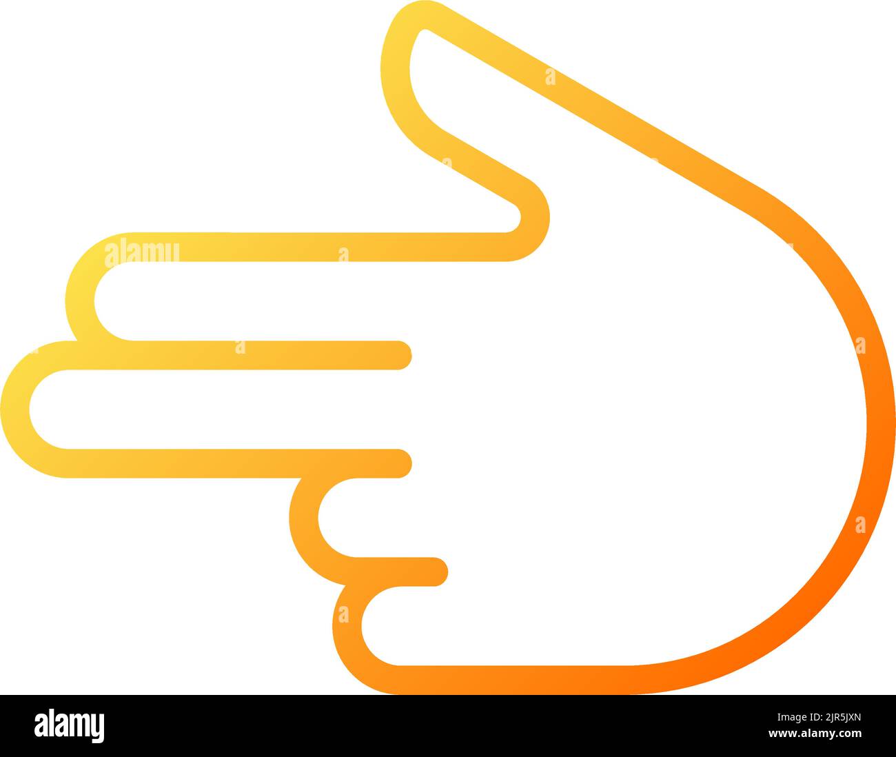 Finger gun pixel perfect gradient linear vector icon Stock Vector Image ...