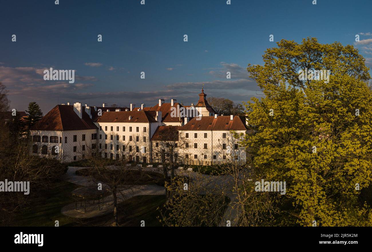 Town of Trebon with its splendid Chateau, South Bohemia, Czech Republic ...