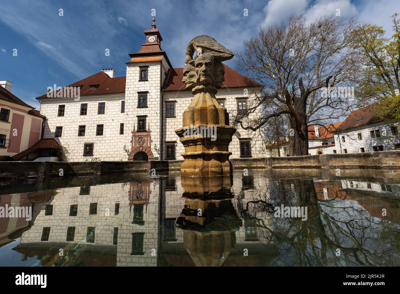 Town of Trebon with its splendid Chateau, South Bohemia, Czech Republic ...