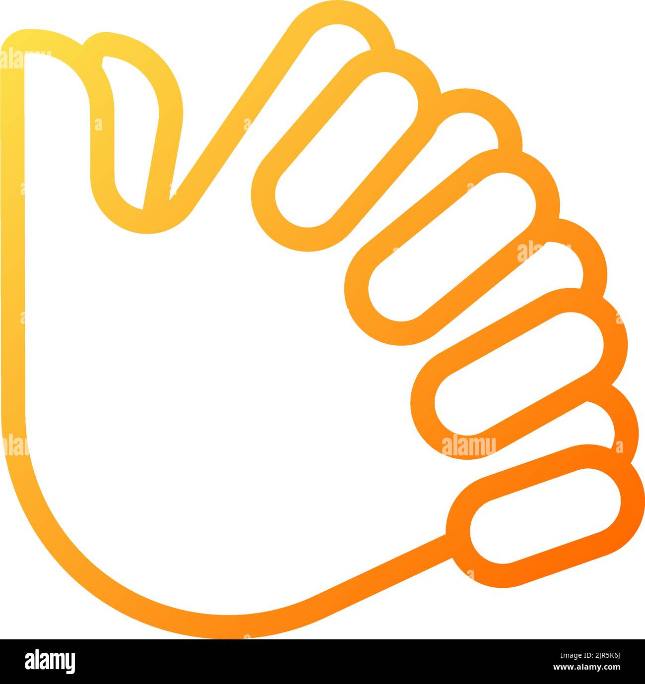 Clasped hands pixel perfect gradient linear vector icon Stock Vector ...