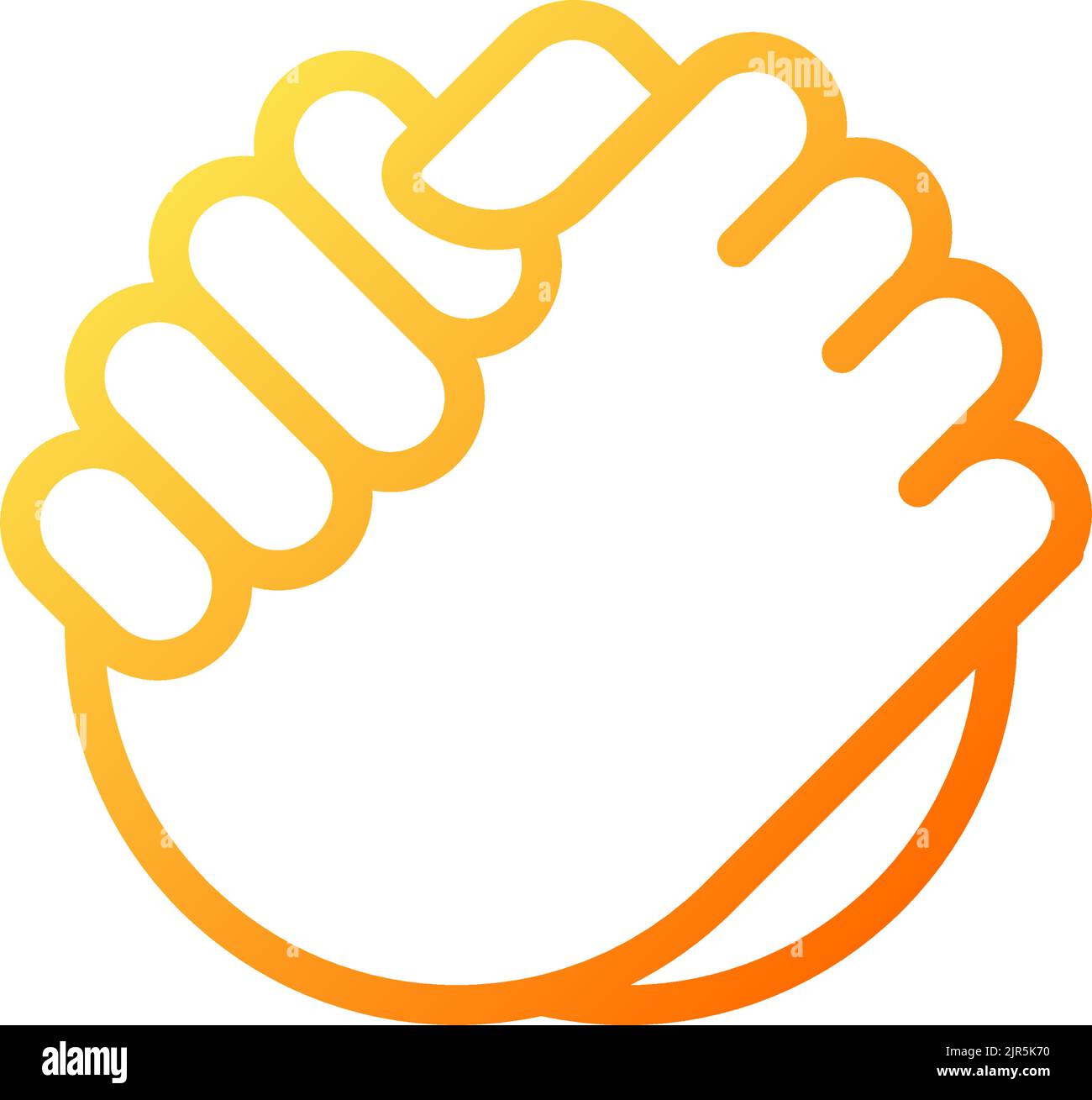Friendly handshake pixel perfect gradient linear vector icon Stock ...