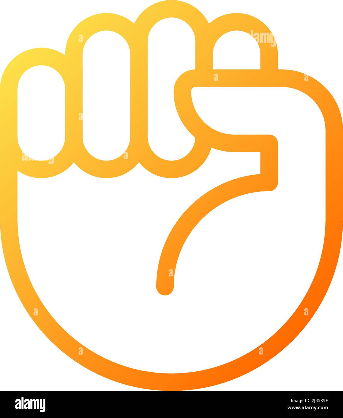 Riot fist pixel perfect gradient linear vector icon Stock Vector Image ...