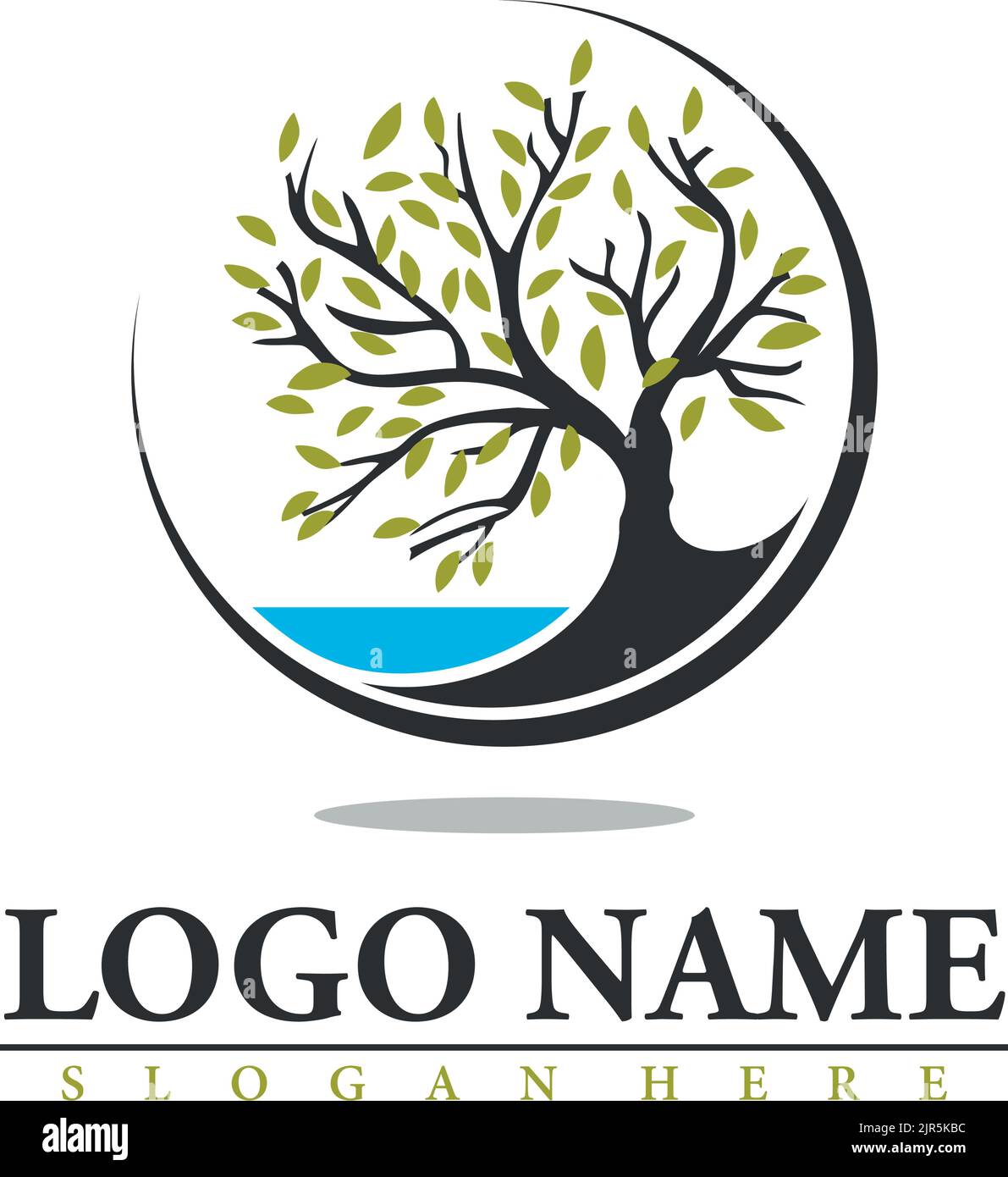 Lake on background wild Stock Vector Images - Alamy