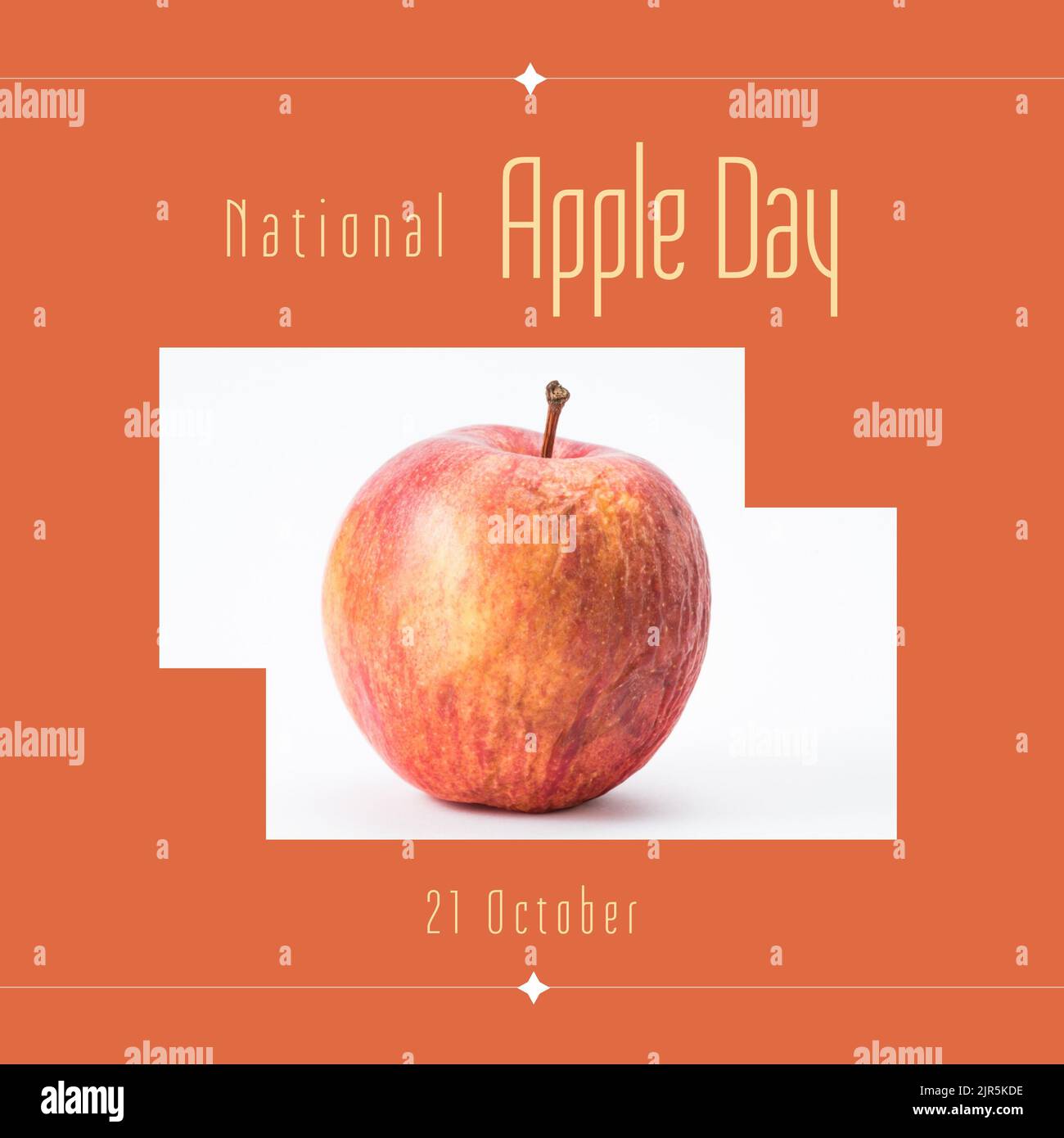 Composition of national apple day text over apple Stock Photo - Alamy
