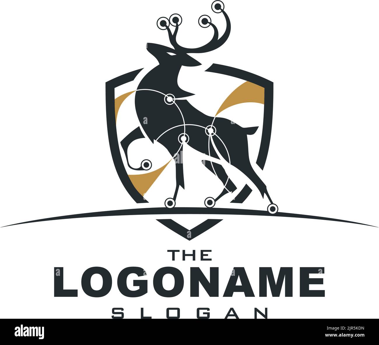 modern Stag logo with connection symbol Stock Vector Image & Art - Alamy