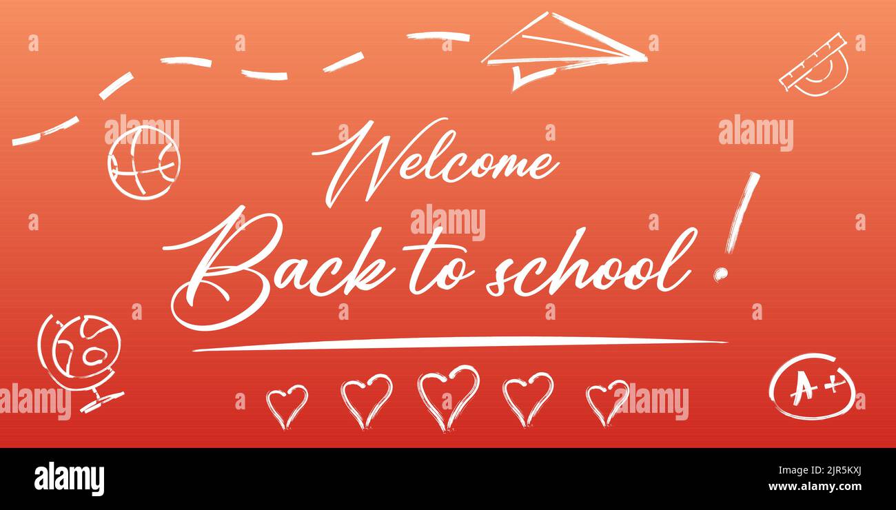Back to school. Holiday for students. Banner concept on autumn ...