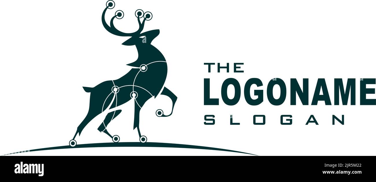 modern Stag logo with connection symbol Stock Vector Image & Art - Alamy