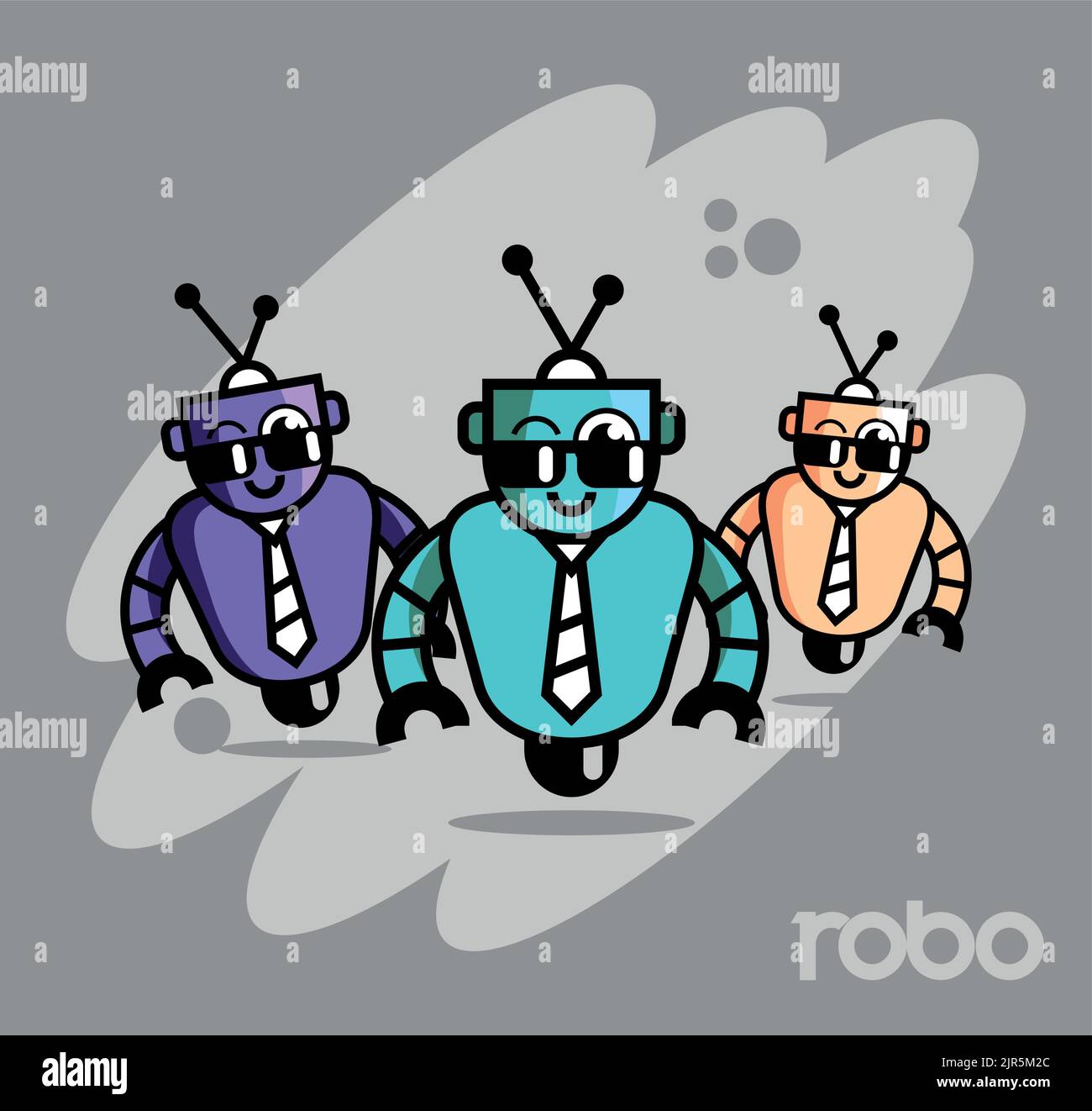 three robots goes to the office Stock Vector Image & Art - Alamy