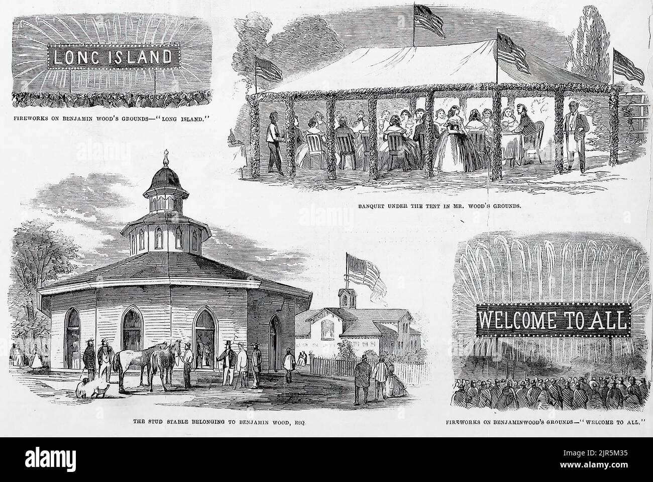 Scenes from the Fourth of July fete given by Benjamin Wood, at his ...