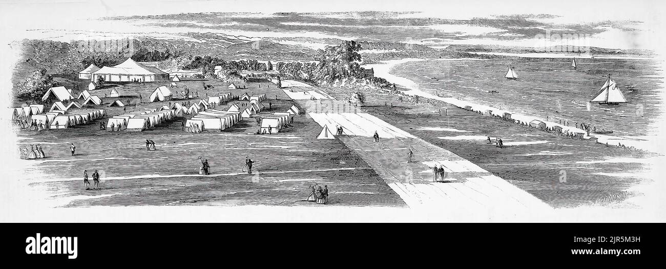 View of the Seventh Regiment camp, Biddle's Grove, Staten Island ...