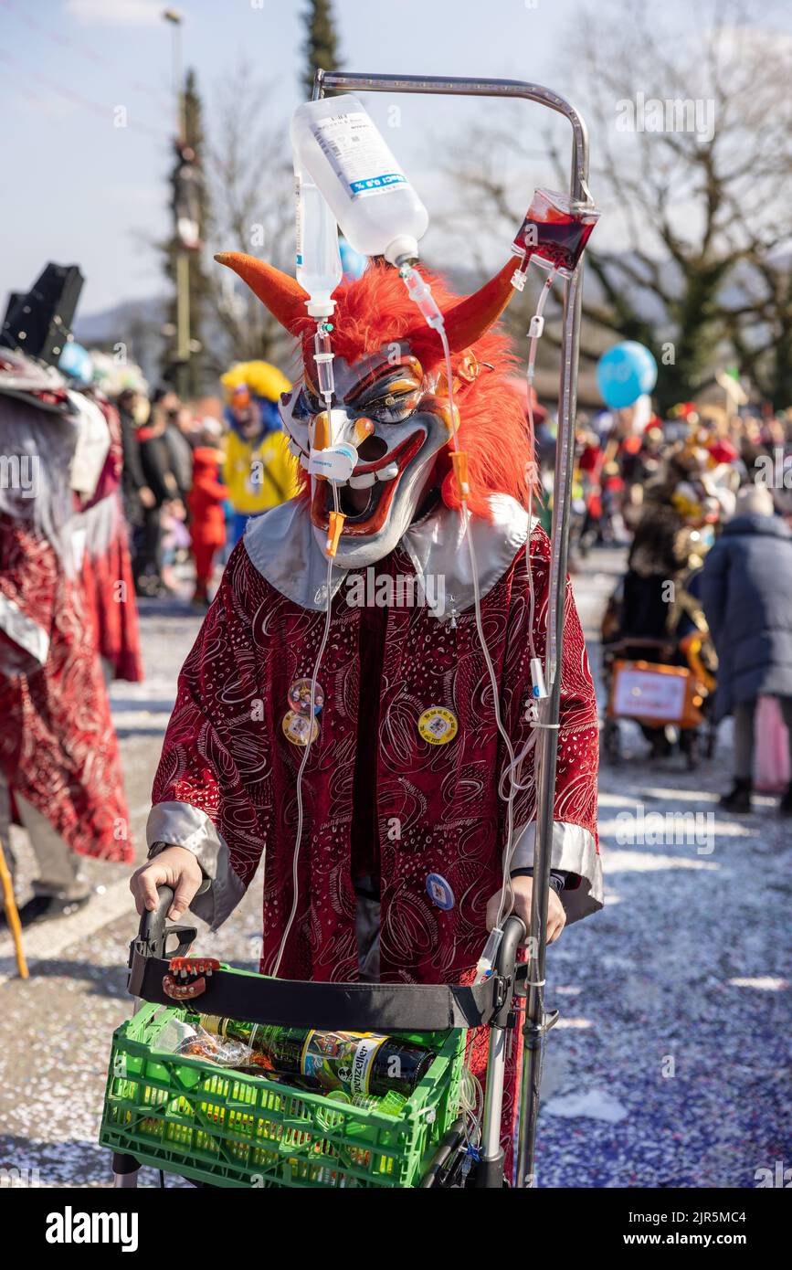 Fasnacht in Liestal Brauchtum Fasching Waggis Karneval Tradition Stock ...
