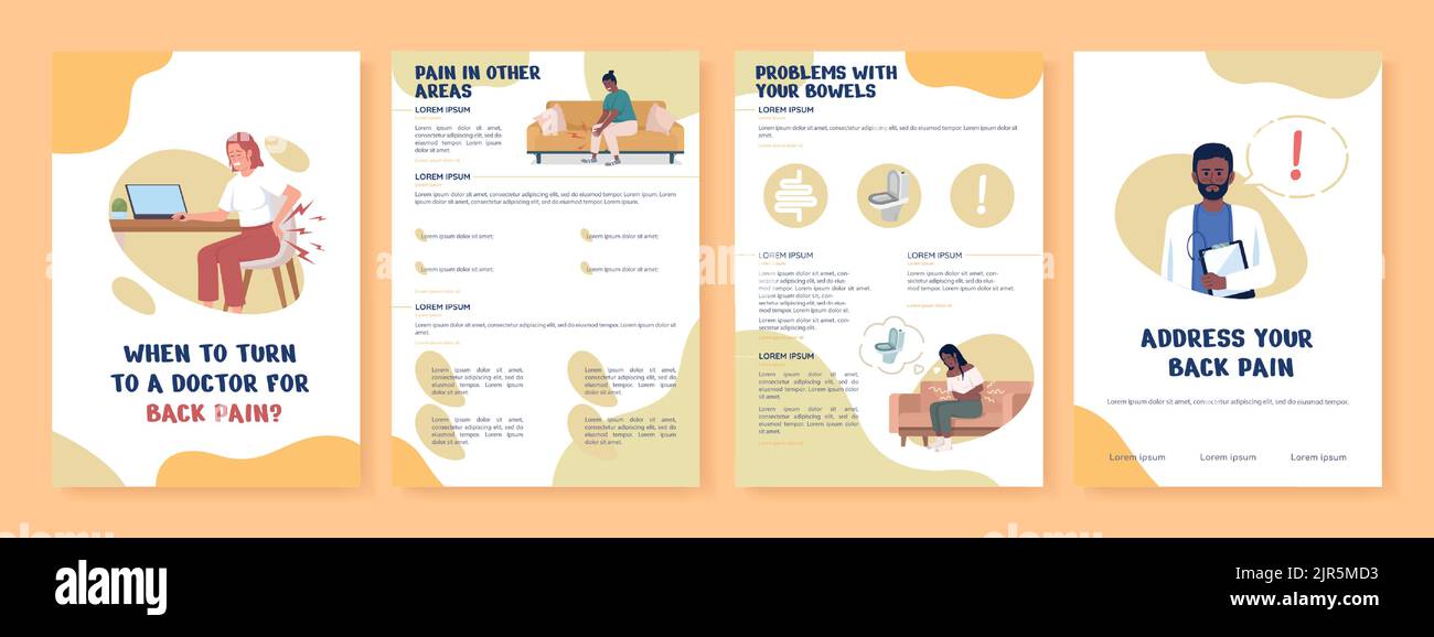 Pain and healthcare flat vector brochure template Stock Vector Image ...