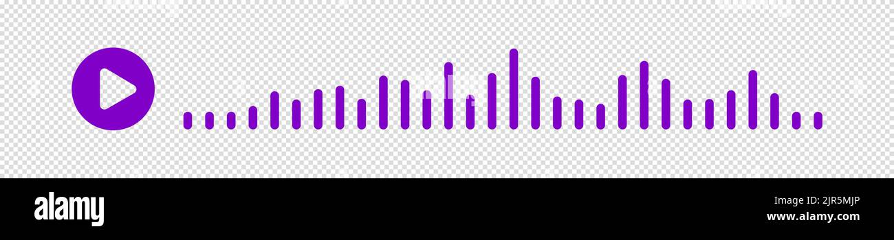 Pink or purple sound waves of the equalizer or voice message isolated ...