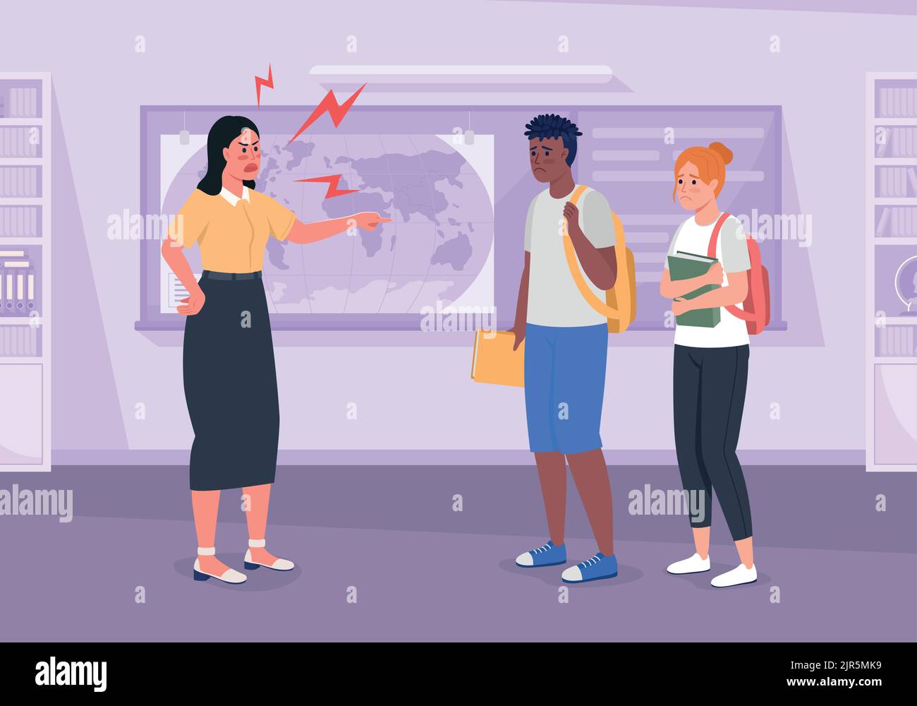 Angry teacher scolding Stock Vector Images - Alamy